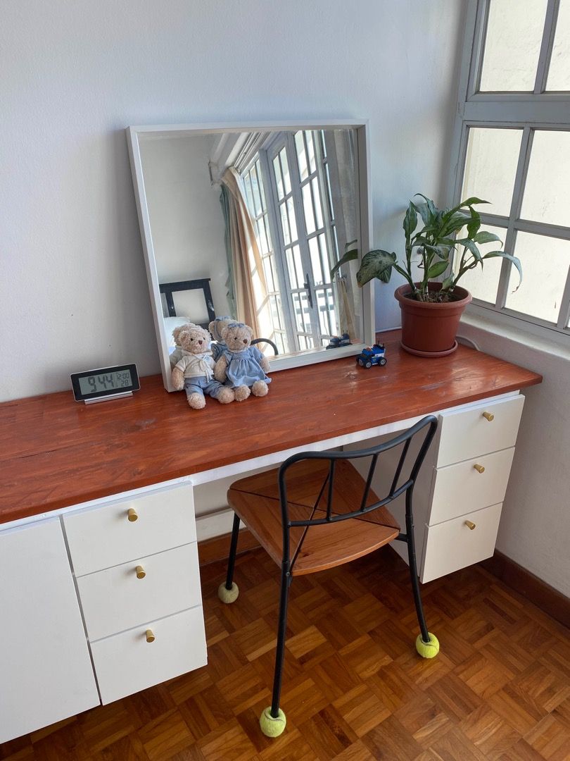 Timber Dressing table & cabinet, Furniture & Home Living, Furniture ...