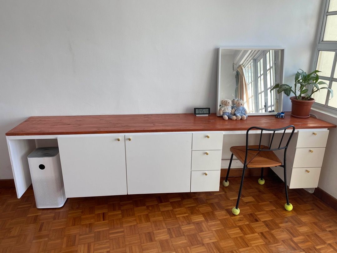 Timber Dressing table & cabinet, Furniture & Home Living, Furniture ...