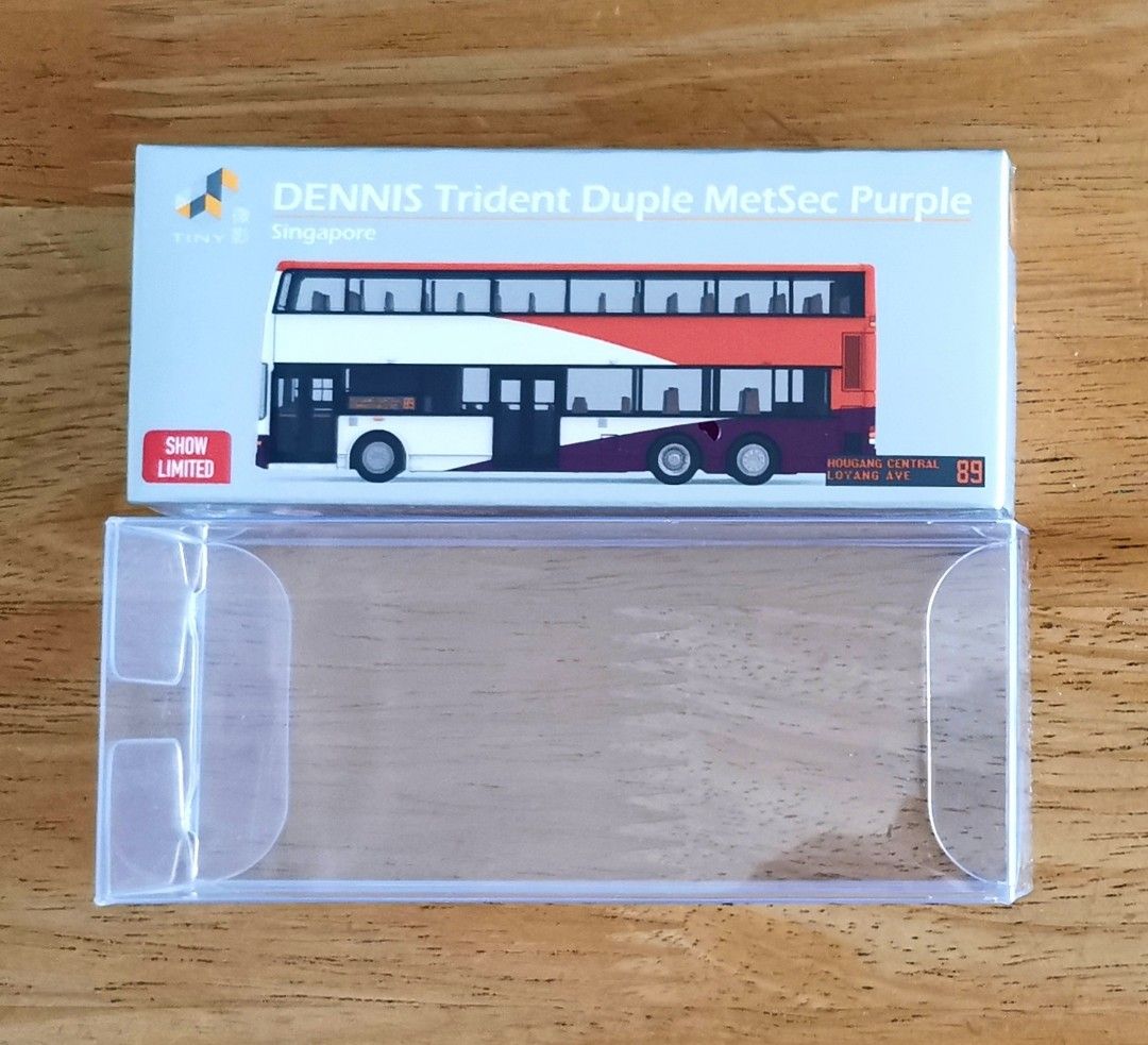 Tiny Dennis Trident Duple Metsec Purple Double Decker Bus (Show Limited ...