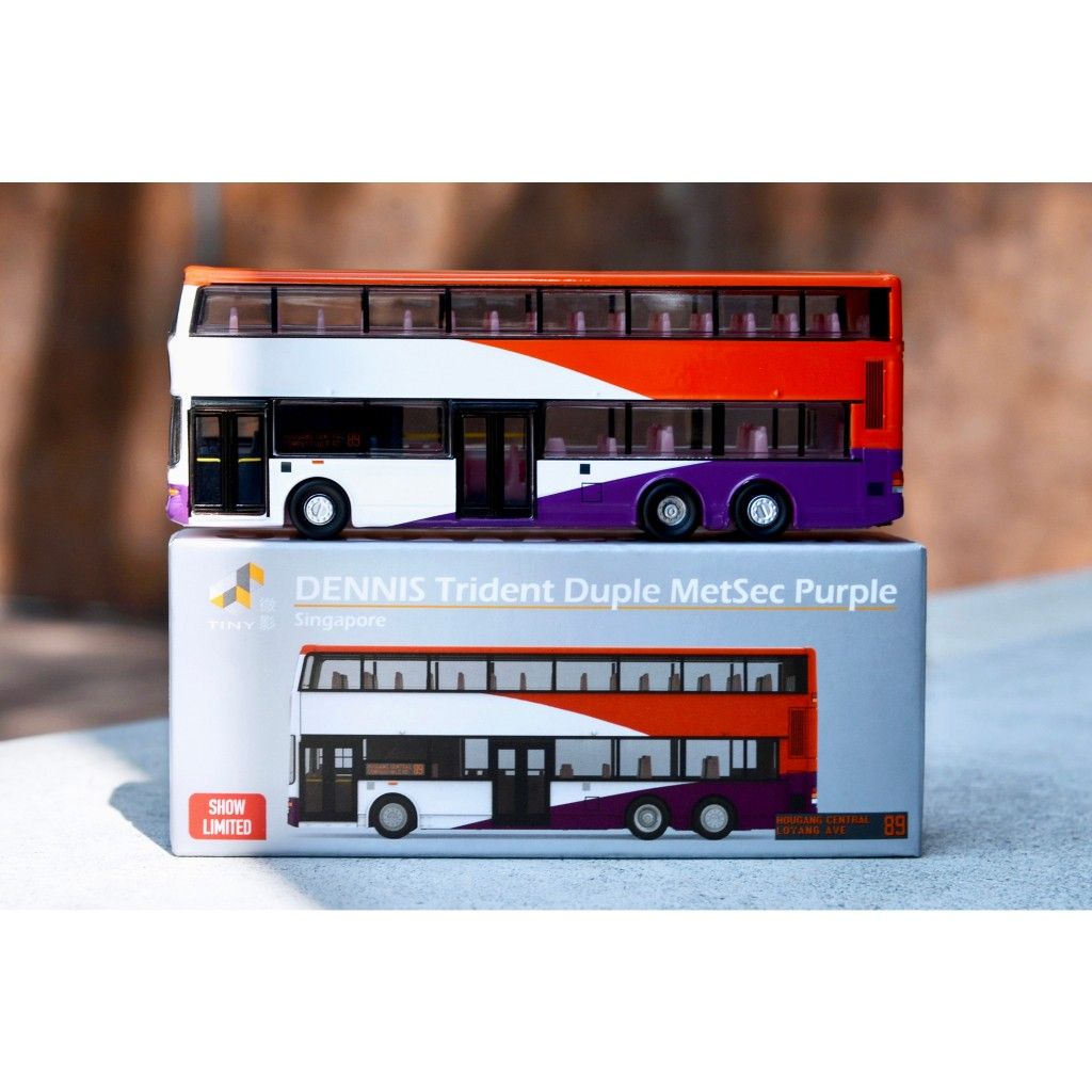 Tiny Dennis Trident Duple Metsec Purple Double Decker Bus (Show Limited ...
