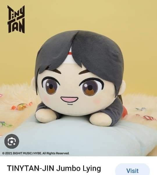 TinyTan Jin Jumbo Lying Plush Doll, Hobbies & Toys, Toys & Games on Carousell