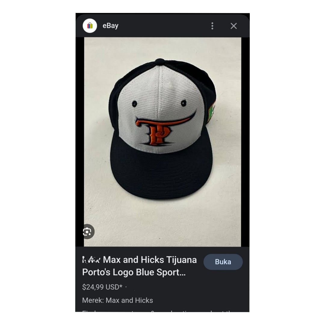 Topi Vintage MAX and HICKS Tijuana Porto's Mexico Baseball League Cap ...