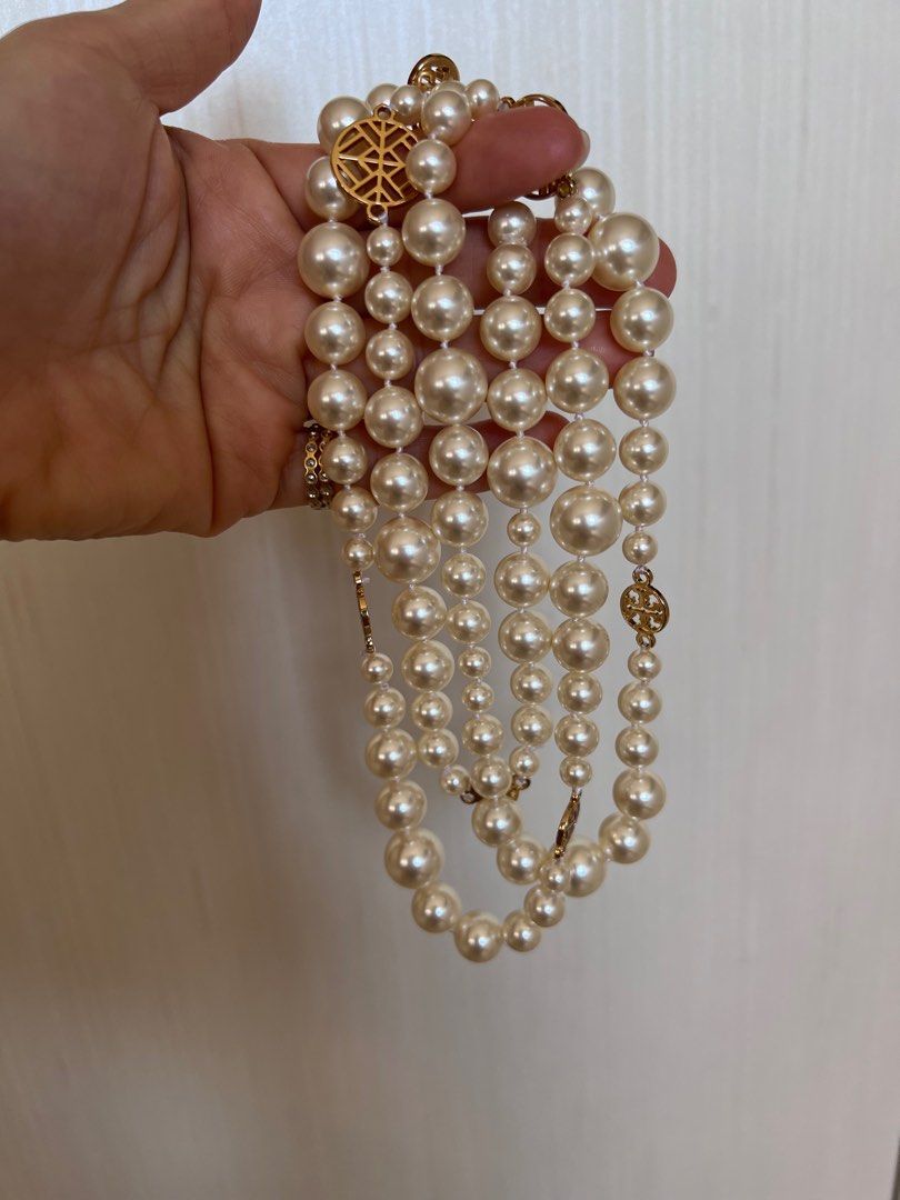 Tory burch pearls necklace, Women's Fashion, Jewelry & Organisers ...