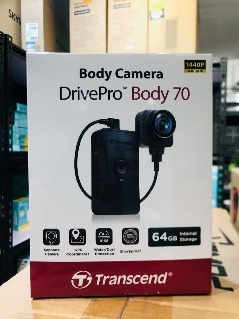 Transcend DrivePro Body 70 Body Camera, Photography, Cameras on Carousell