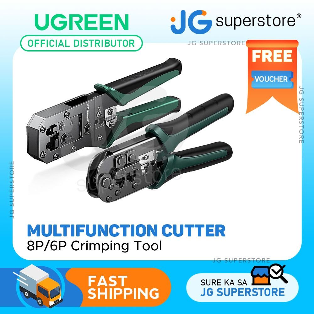 UGREEN 8P/6P Dual Purpose Multifunctional Crimping Tool for RJ45 RJ11 ...