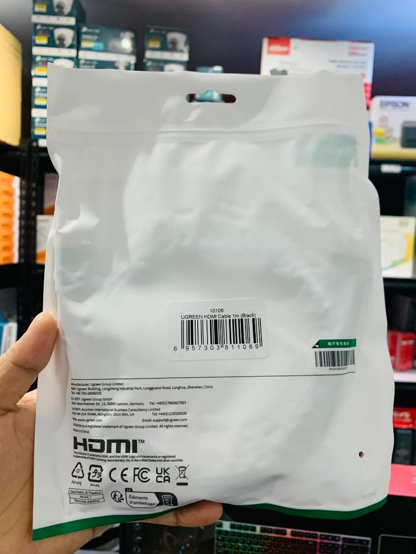 UGREEN HDMI Cable 1 Meter v2.0 HD104 10106, Computers & Tech, Parts ...