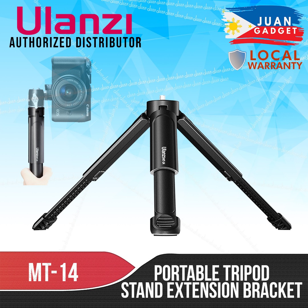 Ulanzi MT-14 Portable Extension Tripod, Mini Selfie Stick Tripod Stand ...
