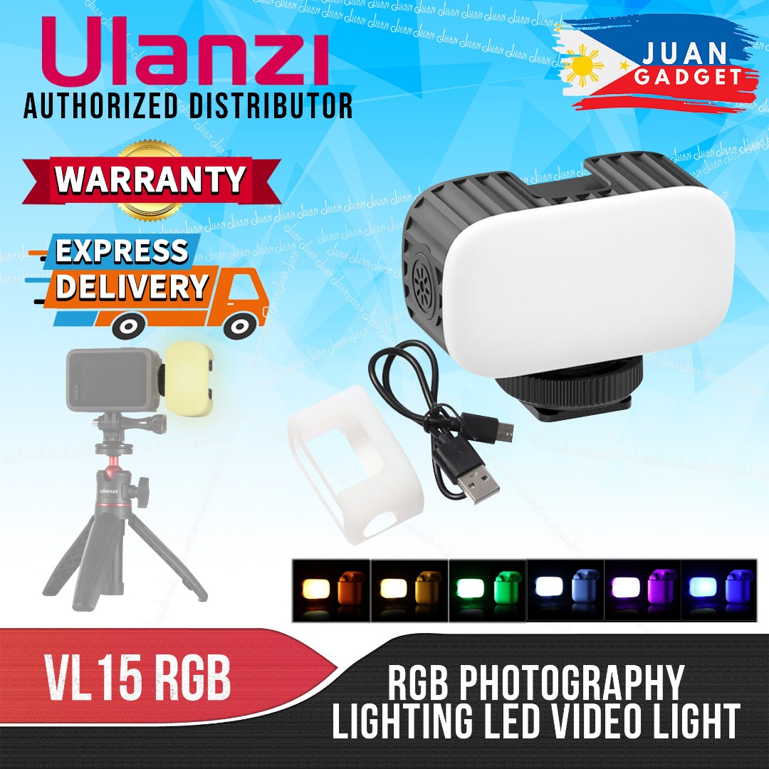 Ulanzi VL15 Super-Mini RGB Video Light, 8 Colors Lighting for ...