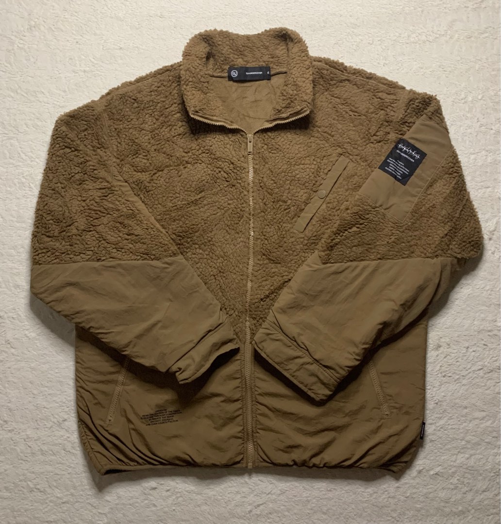 Undercover x GU Fleece Blouson Jacket - Brown on Carousell