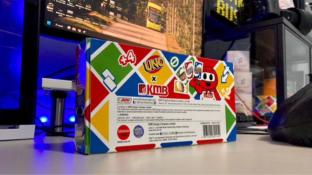 UNO x KMB Mini Playing Cards & QBus Model Set, Hobbies & Toys, Toys & Games on Carousell