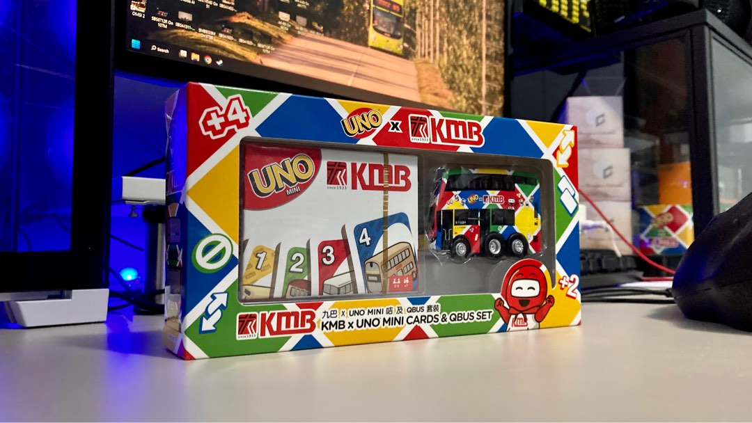 UNO x KMB Mini Playing Cards & QBus Model Set, Hobbies & Toys, Toys & Games on Carousell