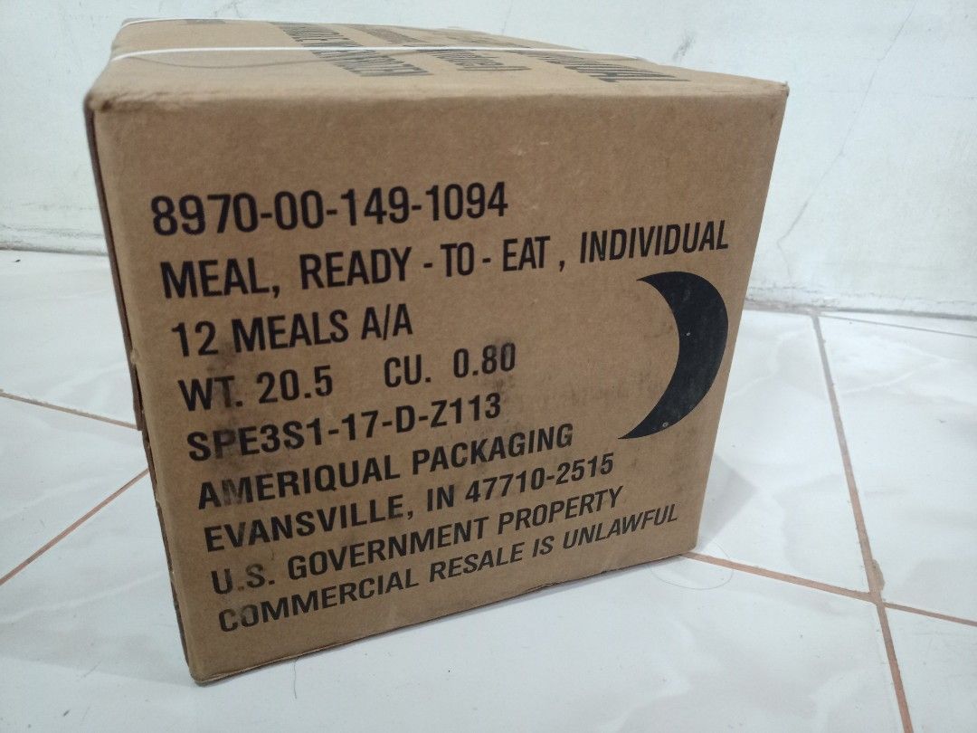 US MRE Case A (Menu 1-12), Food & Drinks, Packaged & Instant Food on ...