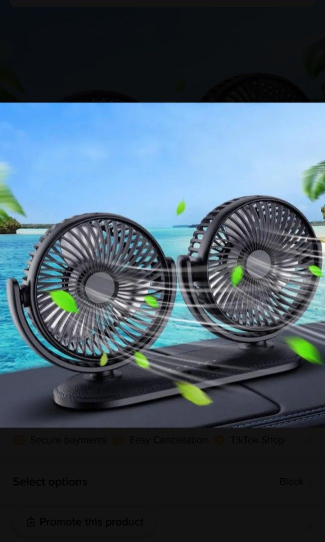 Usb powered twin big heads fans. Strong winds . Can be powered by ...
