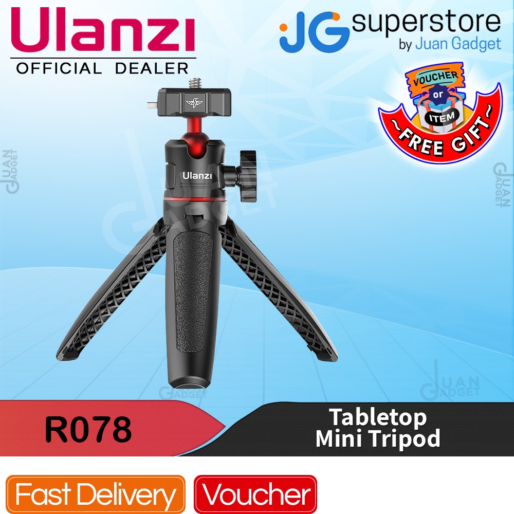 UURig by Ulanzi R078 Hummingbird Foldable Mini 3-Section Selfie Stick Tripod with Quick Release ...