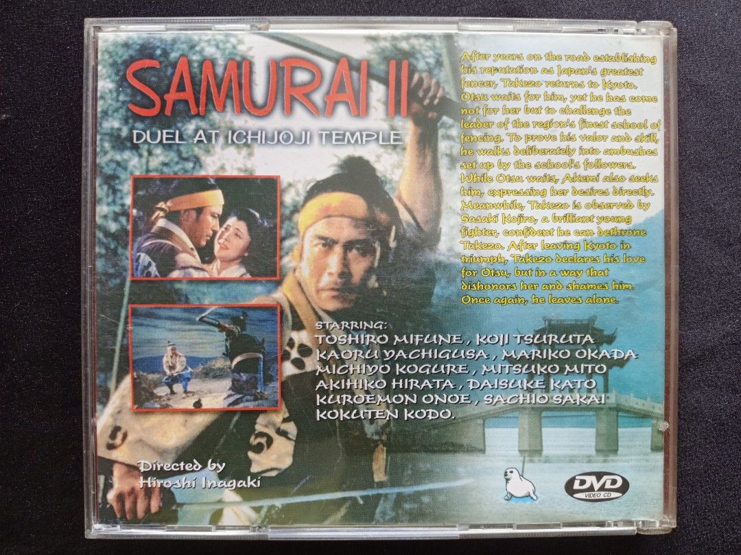 VCD Samurai II - Duel At Ichijoji Temple, Hobbies & Toys, Music & Media ...