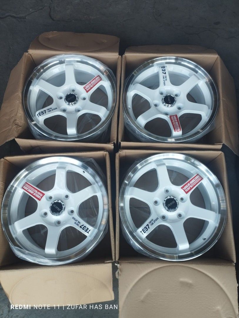 Velg Mobil baru Volk rays Te37 Tokyo Time Attack, Aksesoris Mobil di ...