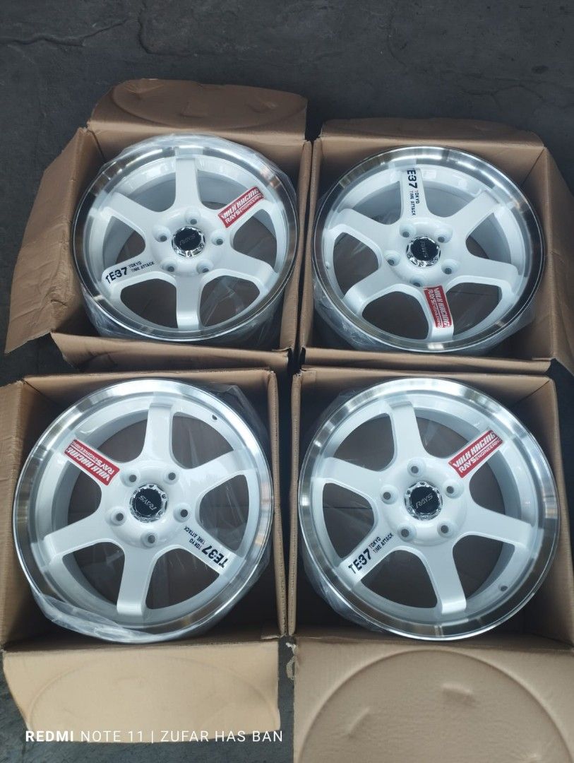 Velg Mobil baru Volk rays Te37 Tokyo Time Attack, Aksesoris Mobil di ...