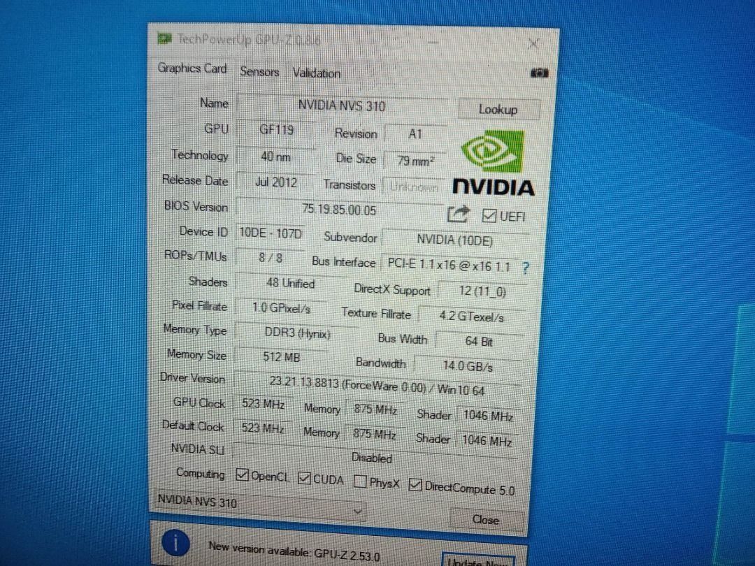 video card nvidia nvs 310, Computers & Tech, Parts & Accessories ...