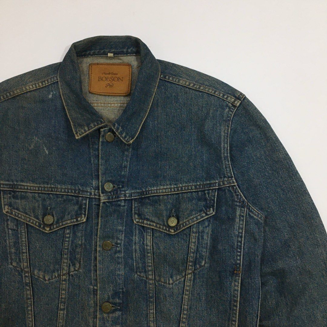 Vintage Bobson Pro Type 3 Denim Trucker jacket, Men's Fashion, Coats ...