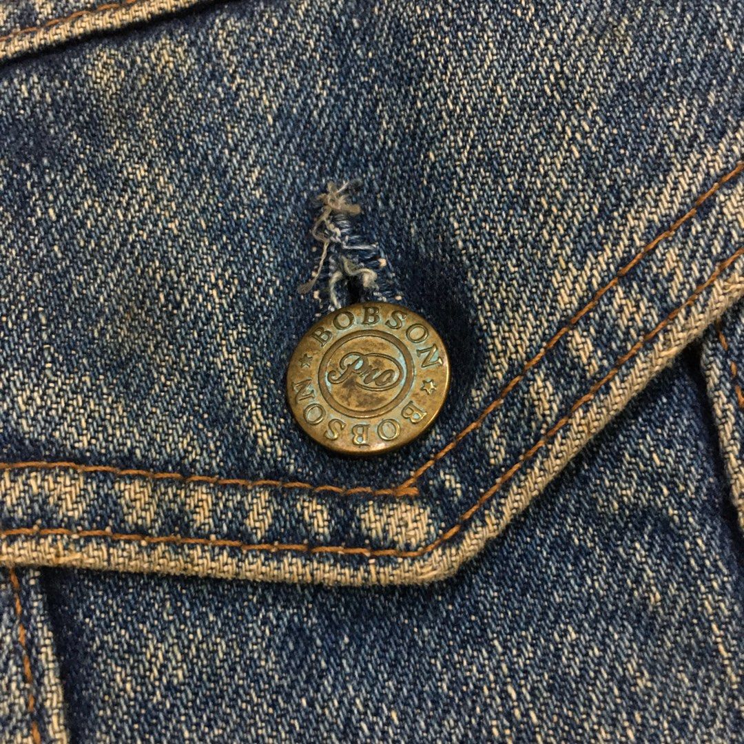Vintage Bobson Pro Type 3 Denim Trucker jacket, Men's Fashion, Coats ...