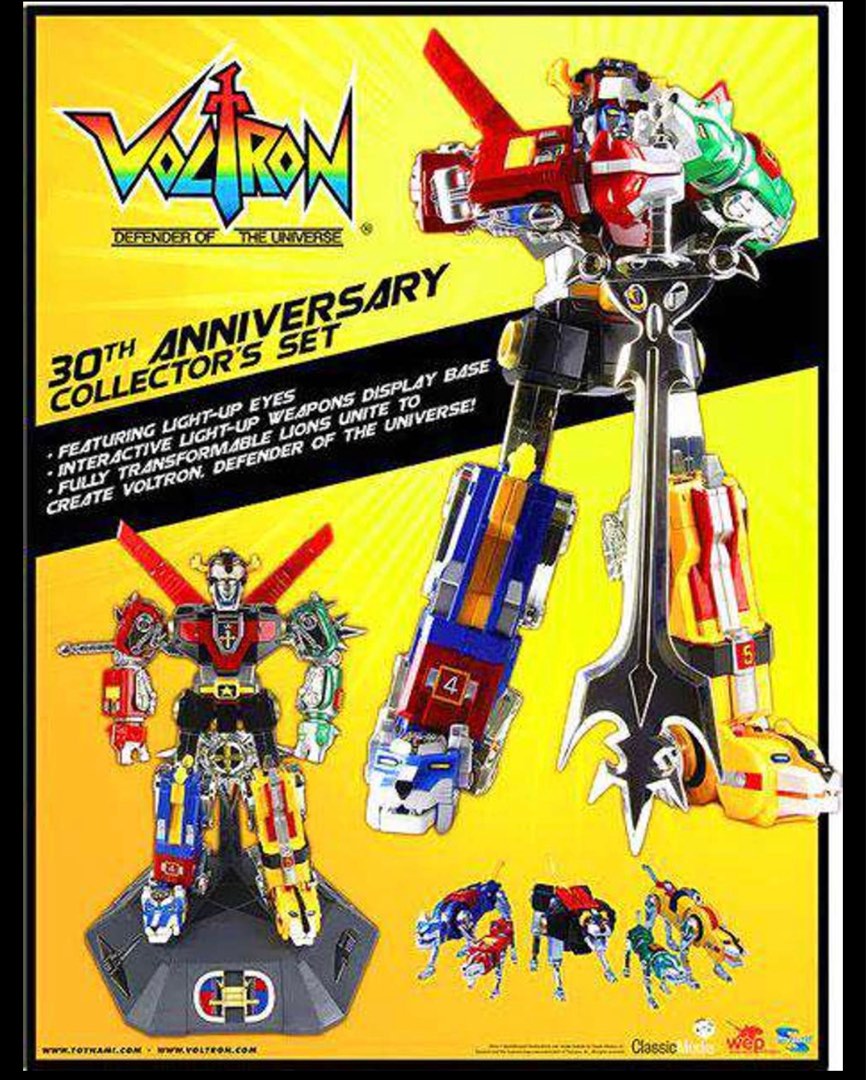 Voltron Defender of the Universe Lion Force 30th Anniversary Collector ...