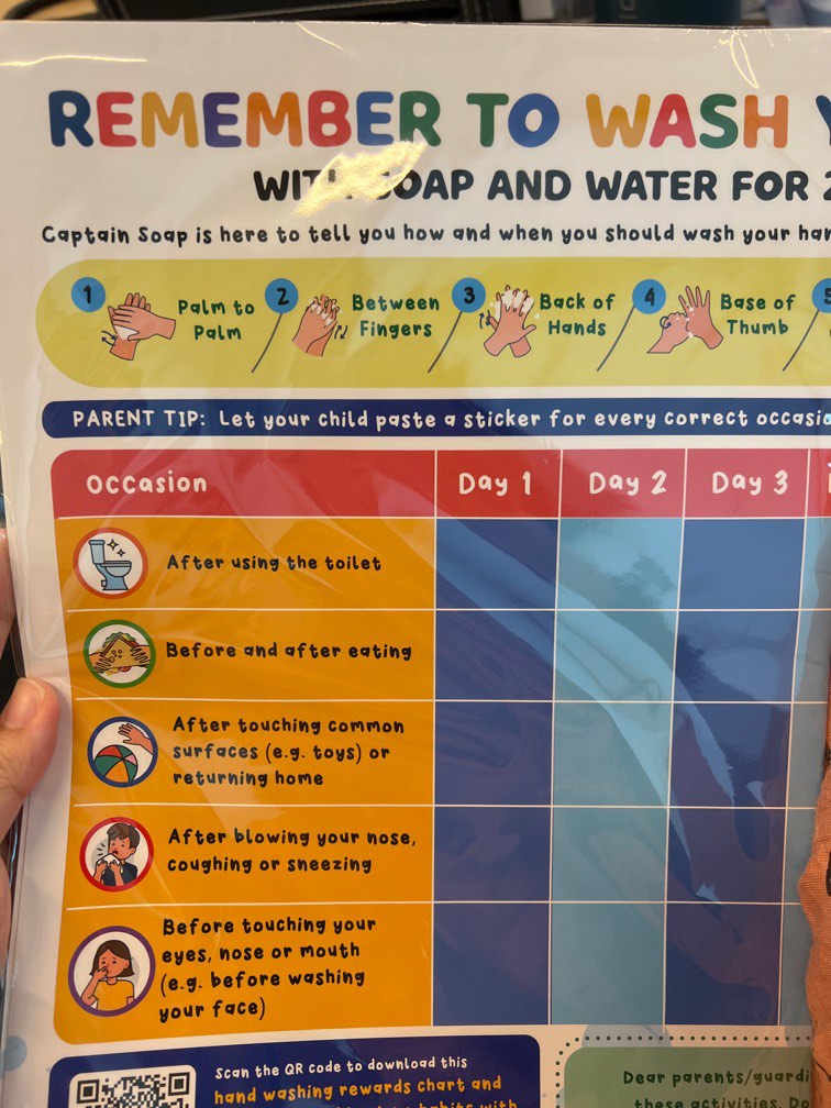 Washing hand reward chart, Hobbies & Toys, Stationery & Craft ...