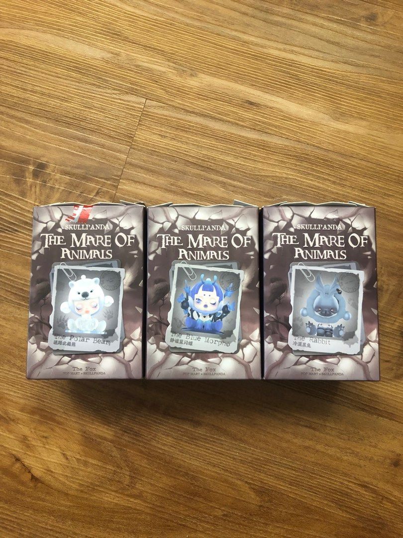 wts popmart skullpanda blue morpho rabbit polar bear, Hobbies & Toys ...