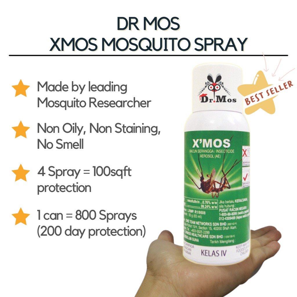 X’Mos Mosquito Repellent (83ml), Health & Nutrition, Insect Repellent ...