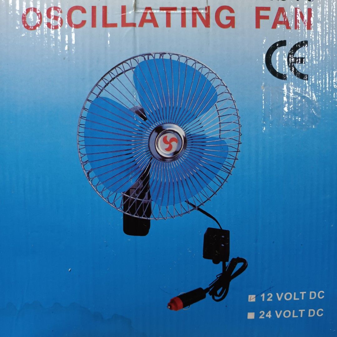 12V DC 8 inch Oscillating Fan for Car, Truck, Boat, Caravan, Motorhome ...