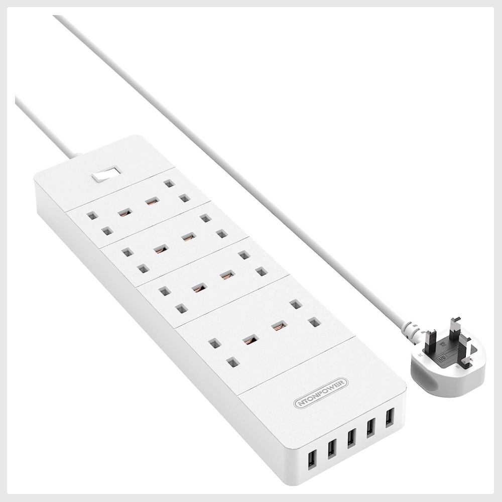 1700 Joule Surge Protector, NTONPOWER Wall Mounted Power Strip with 1.5 ...