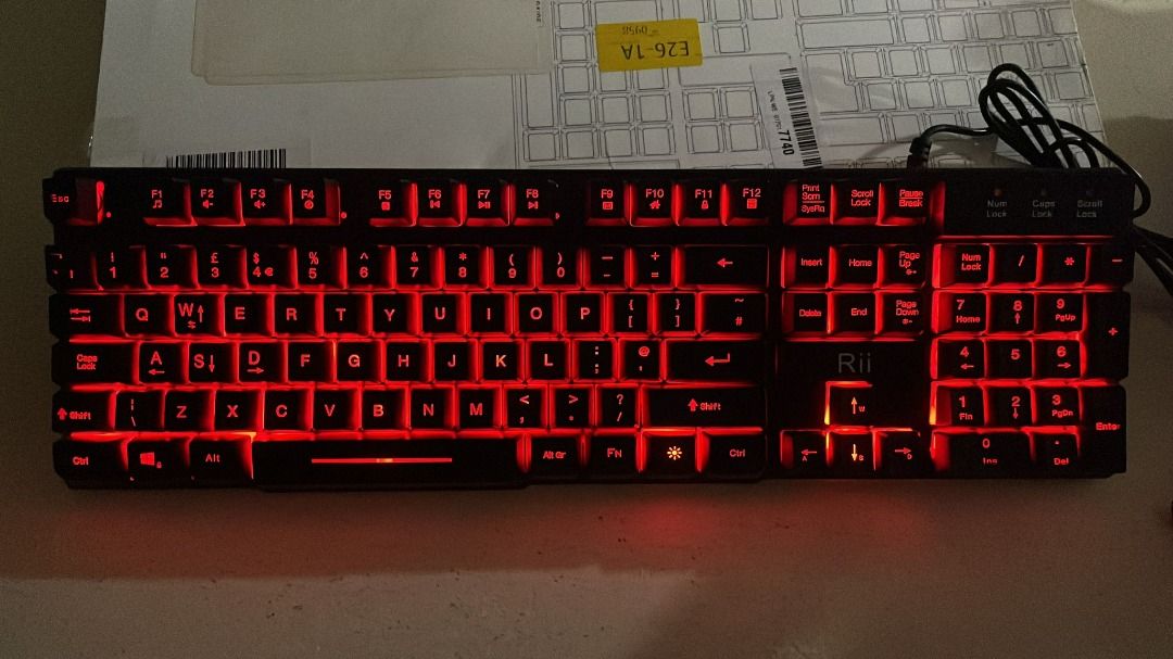 2910) Rii RK100 Plus 7 Color Rainbow LED Backlit Mechanical Feeling USB ...