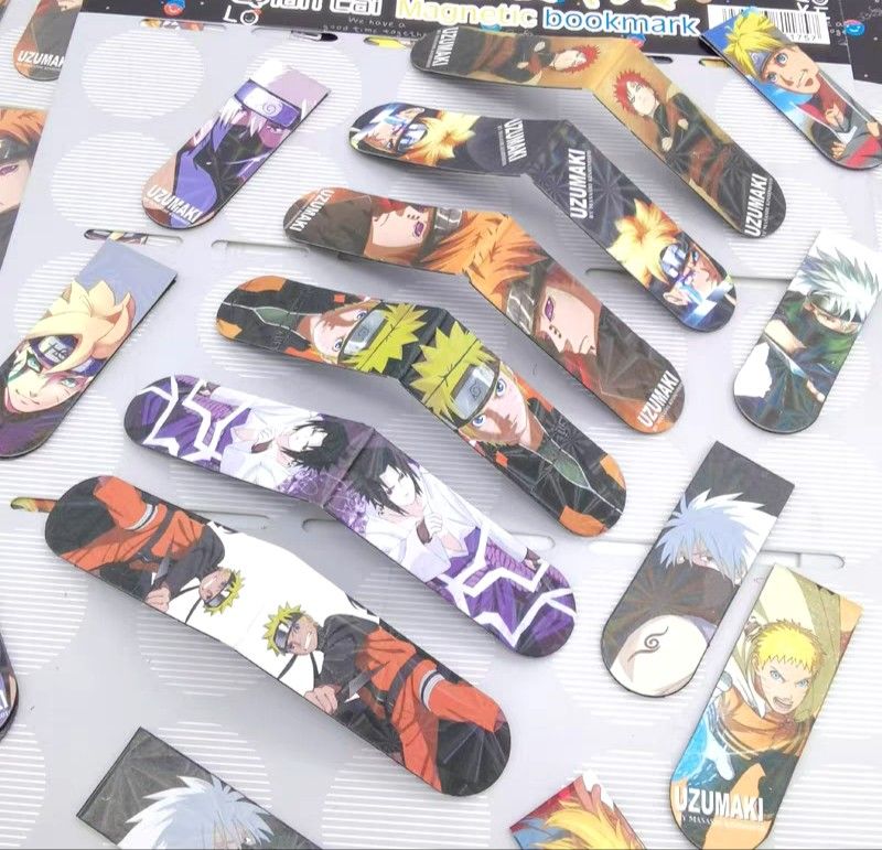 3 Pack 18pcs Magnetic Bookmark Sanrio Naruto Genshin Impack Bookmarks ...