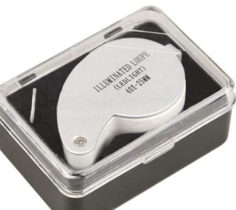 40X Loupe 25mm Lens with 2 LEDs for Clear Vision (Case Included ...