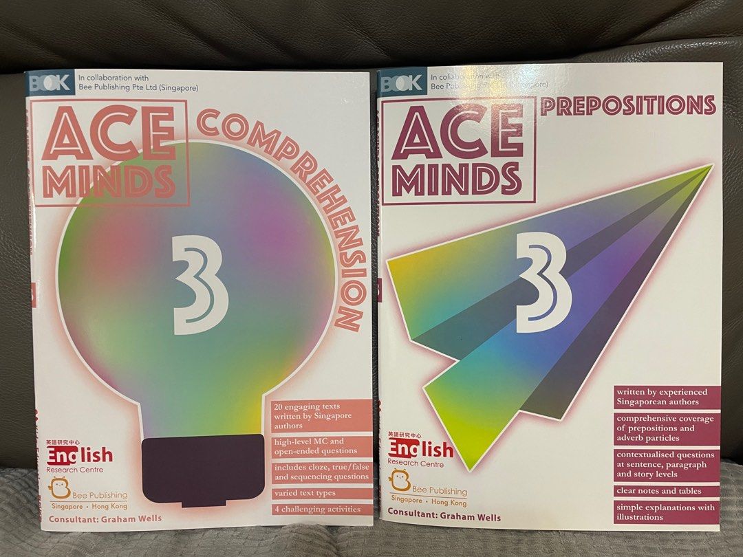 小三英文補習練習 Ace Minds 3 Comprehension Prepositions, 興趣及遊戲, 書本 & 文具, 書本及雜誌 - 補充練習 - Carousell