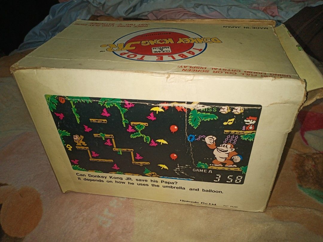 任天堂 Donkey Kong JR 大金剛 CJ-71 桌上型電玩 早期懷舊 彩色遊戲機 絕版 盒裝 1983年日本製, 電玩遊戲相關, 電玩主機, 其他電玩主機在旋轉拍賣