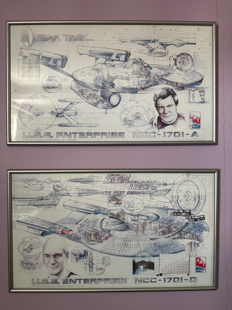 AMT/Ertl StarTrek USS Enterprise Cutaway Posters, Hobbies & Toys ...