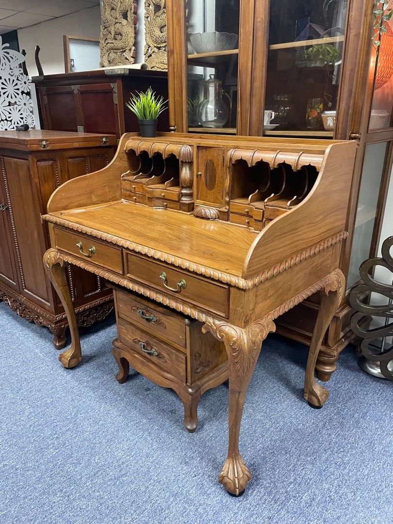 Antique Table desk, Furniture & Home Living, Furniture, Tables & Sets ...
