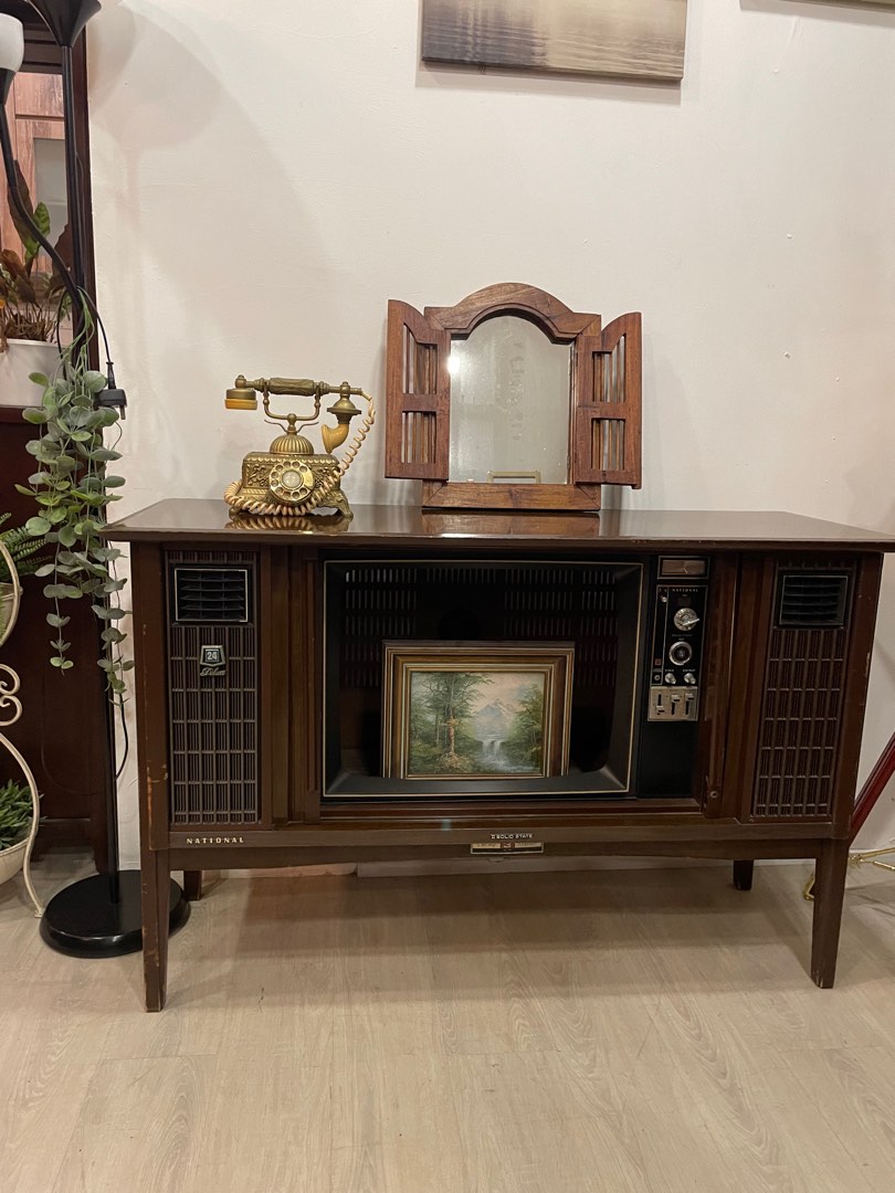 Antique National Tv Cabinet, Furniture & Home Living, Furniture, TV ...