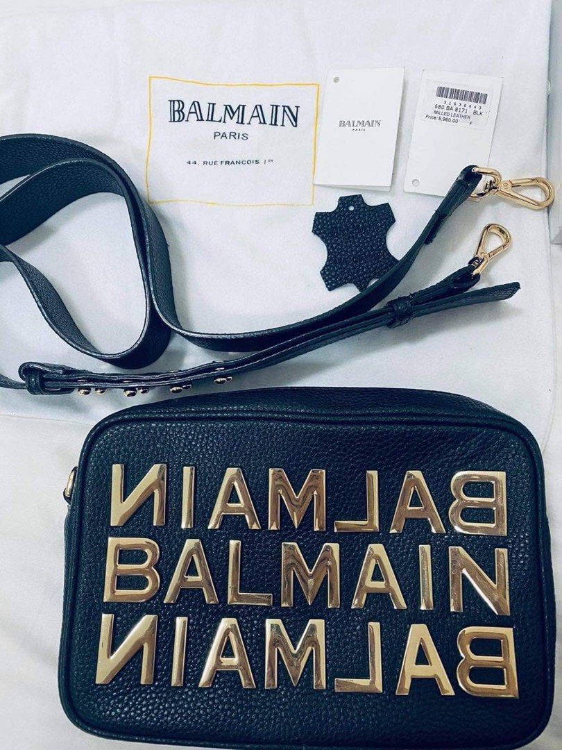 BALMAIN MILLED LEATHER, Women's Fashion, Bags & Wallets, Cross-body ...