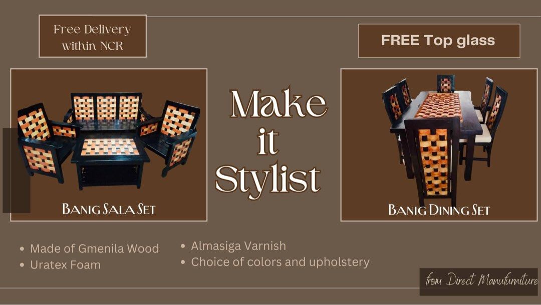 Banig Style Dining and Sala Set, Furniture & Home Living, Furniture ...