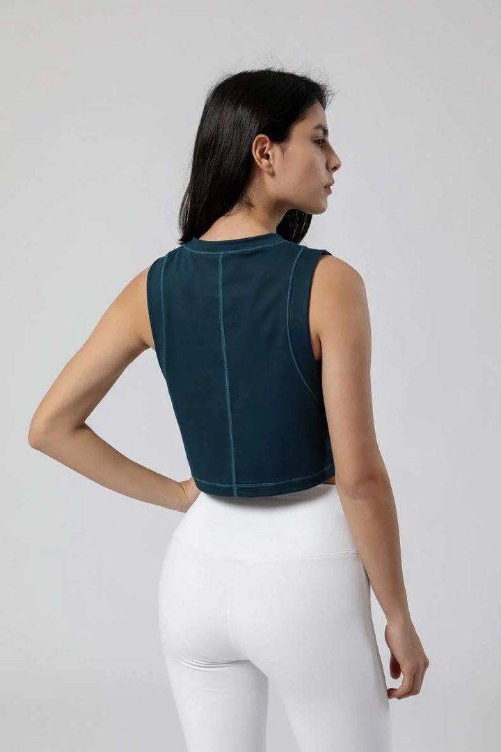 Beautiful Crop Top (without bra support) in Ocean Blue & Camo Black ...