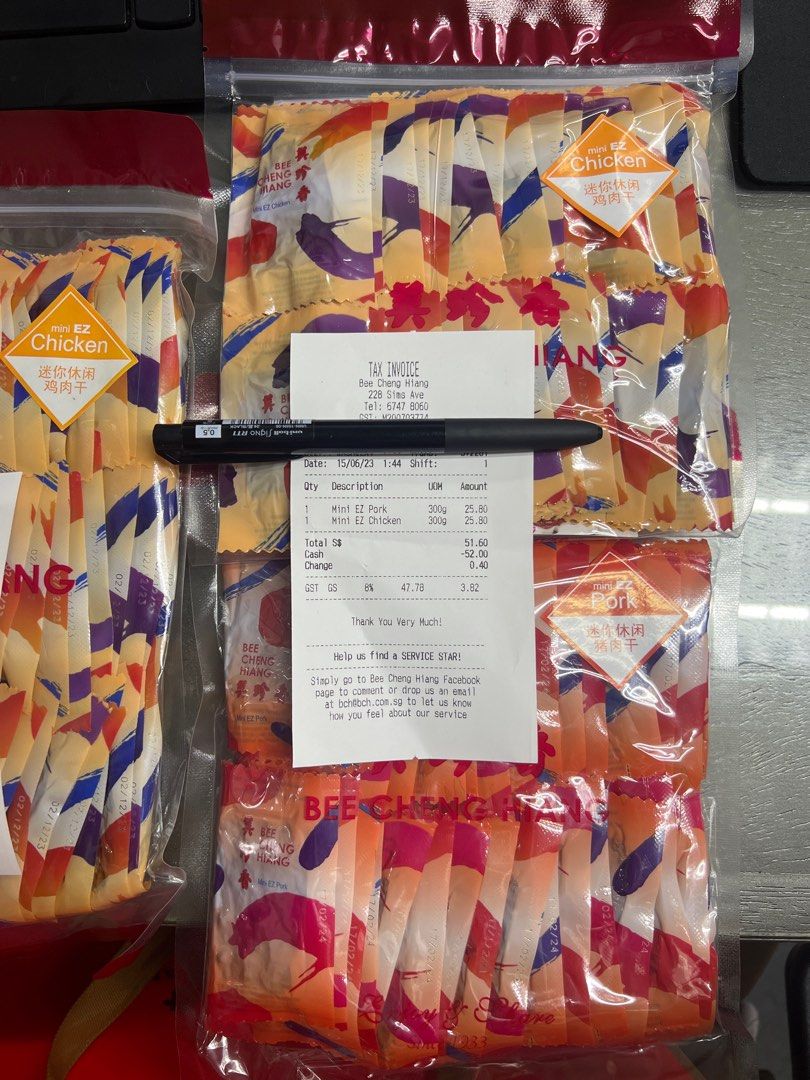 Bee Cheng Hiang Bak Kwa - Mini Ez Chicken & Pork, Food & Drinks, Other ...
