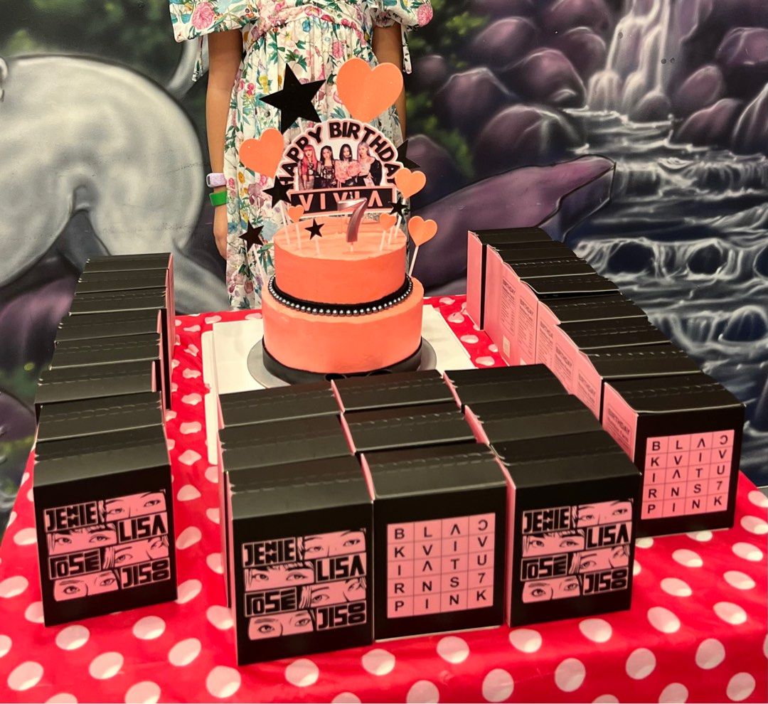 Black Pink Theme Party, Food & Drinks, Homemade Bakes on Carousell