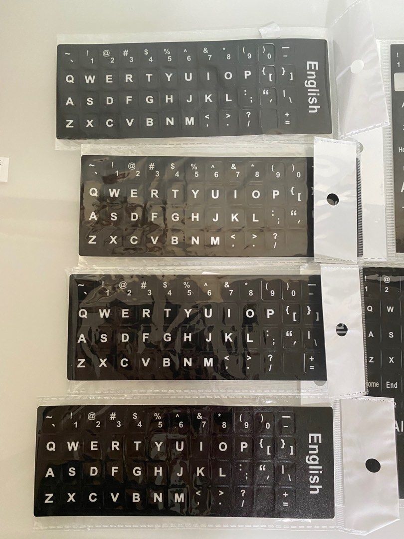 Black QWERTY Keyboard Stickers, Computers & Tech, Parts & Accessories ...