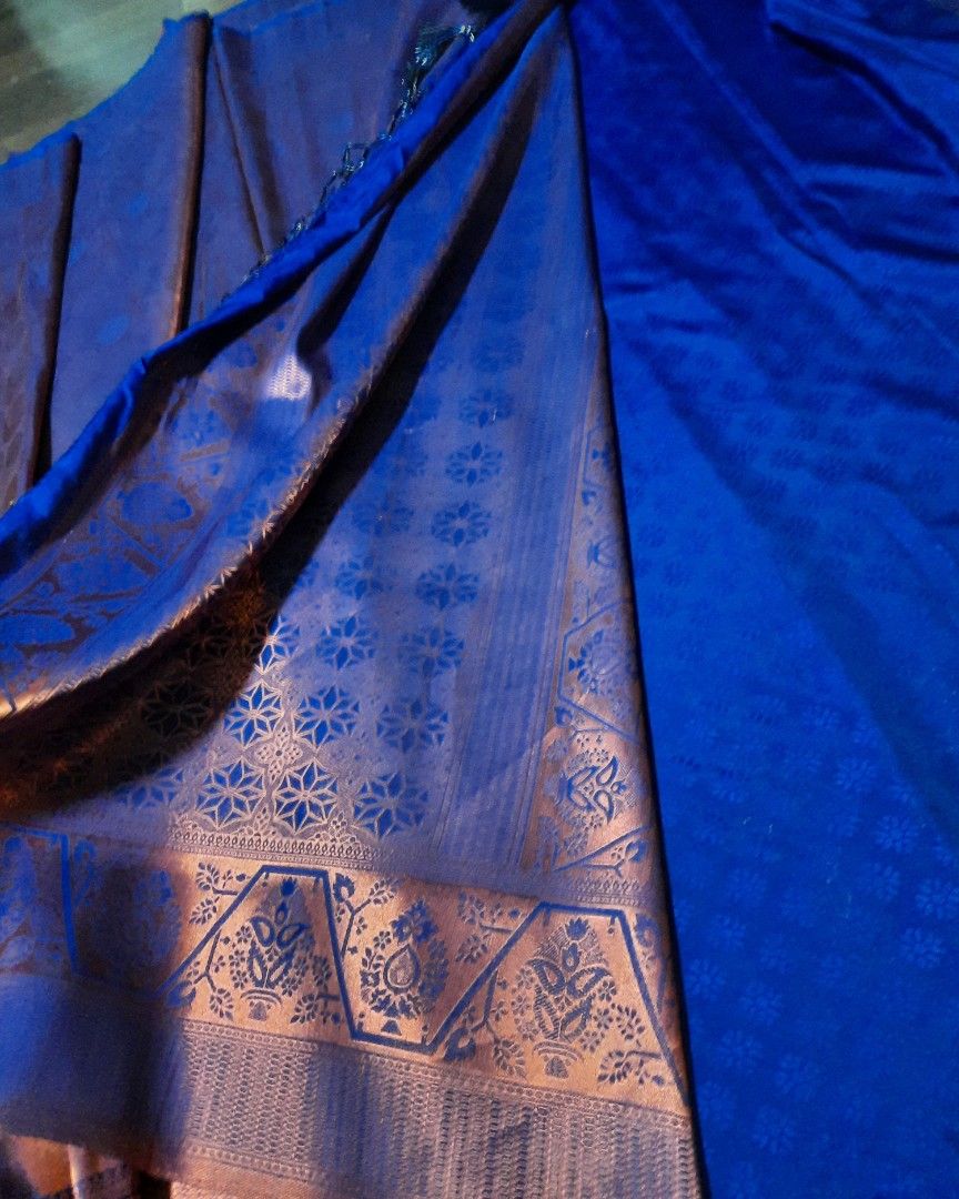 Blue copper saree, Women's Fashion, Dresses & Sets, Traditional ...