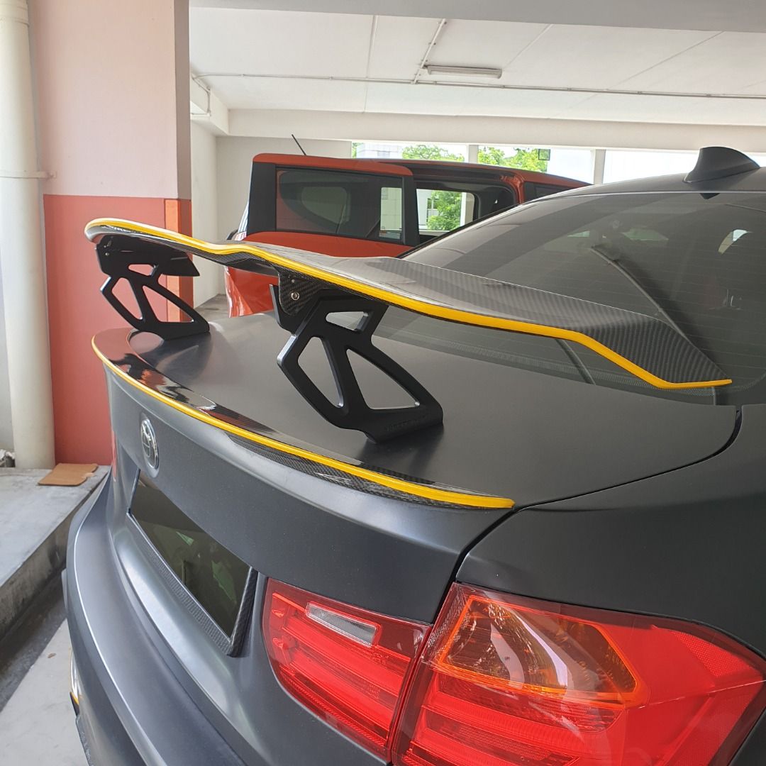 BMW Spoiler Sticker - Authentic Yellow 3M Reflective Tape 2023, Car ...