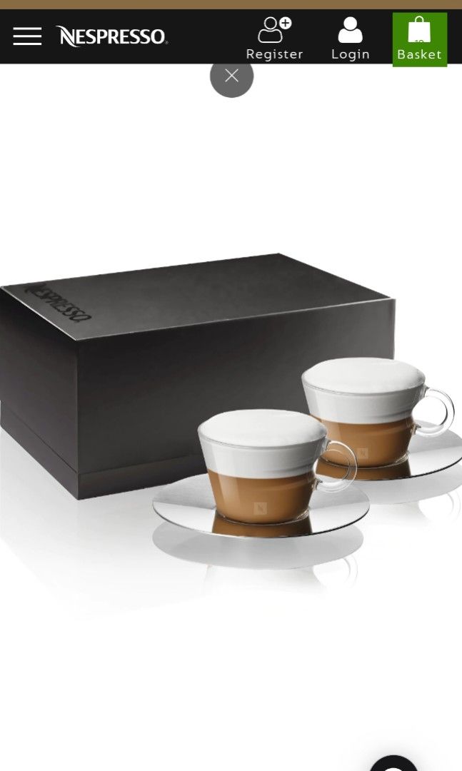 BNIB Set of 2 Cappucinno Cups(180ml)( Nespresso View Collection ...