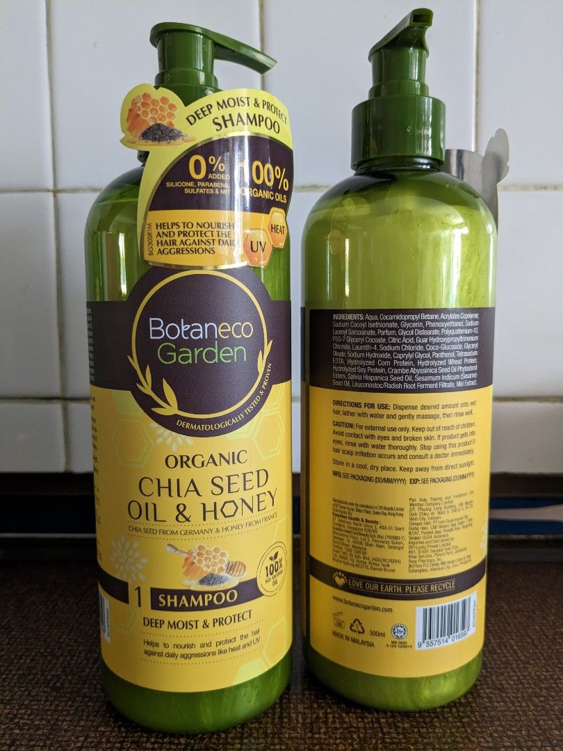 Botaneco Garden Shampoo Chia Seed oil and Honey, Beauty & Personal Care ...