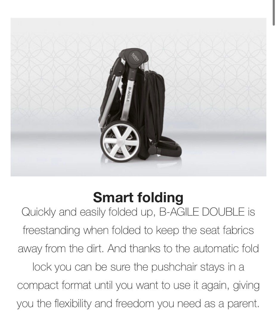 Britax Romer B Agile Double - Red on Carousell