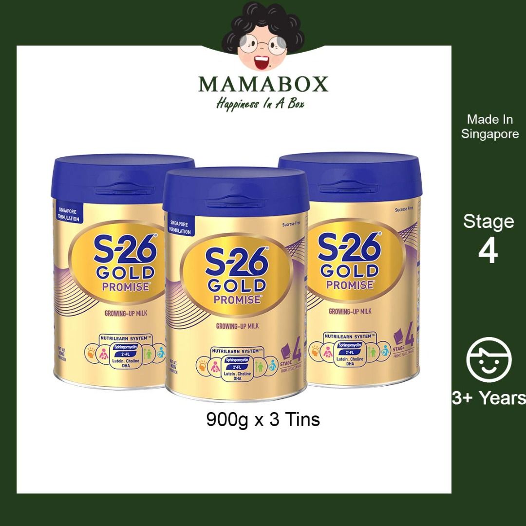 [Bundle of 3] Wyeth S26 Gold Progress Milk Formula Stage 3 / Promise Milk Formula Stage 4 1.6kg ...
